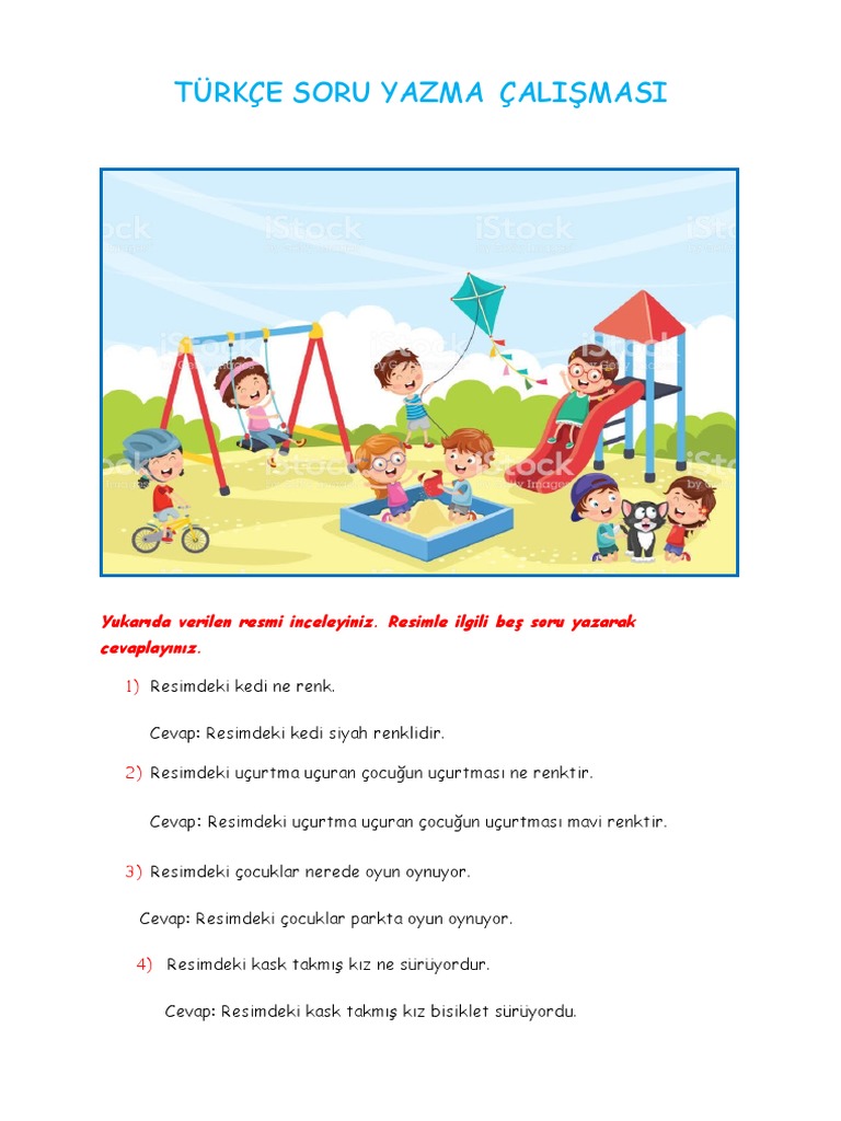 Gorsel Inceleme Soru Yazma Calismasi | PDF