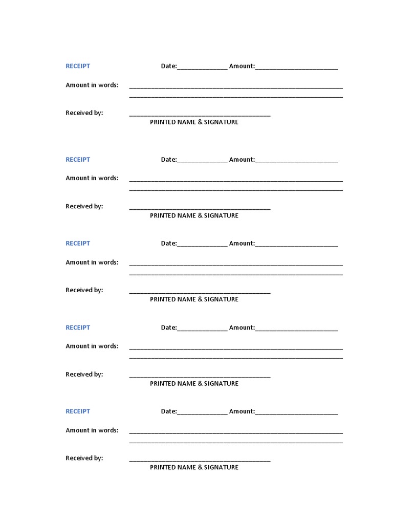 Temporary Receipt Template | PDF | Business | Law