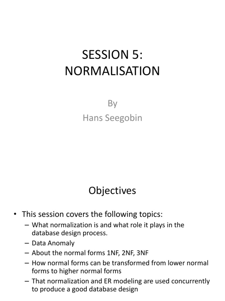 Lecture 5 Normalisation Student | Download Free PDF | Software Design | Data Management