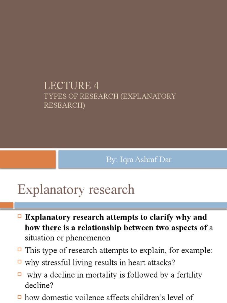 Explanatory Research | PDF
