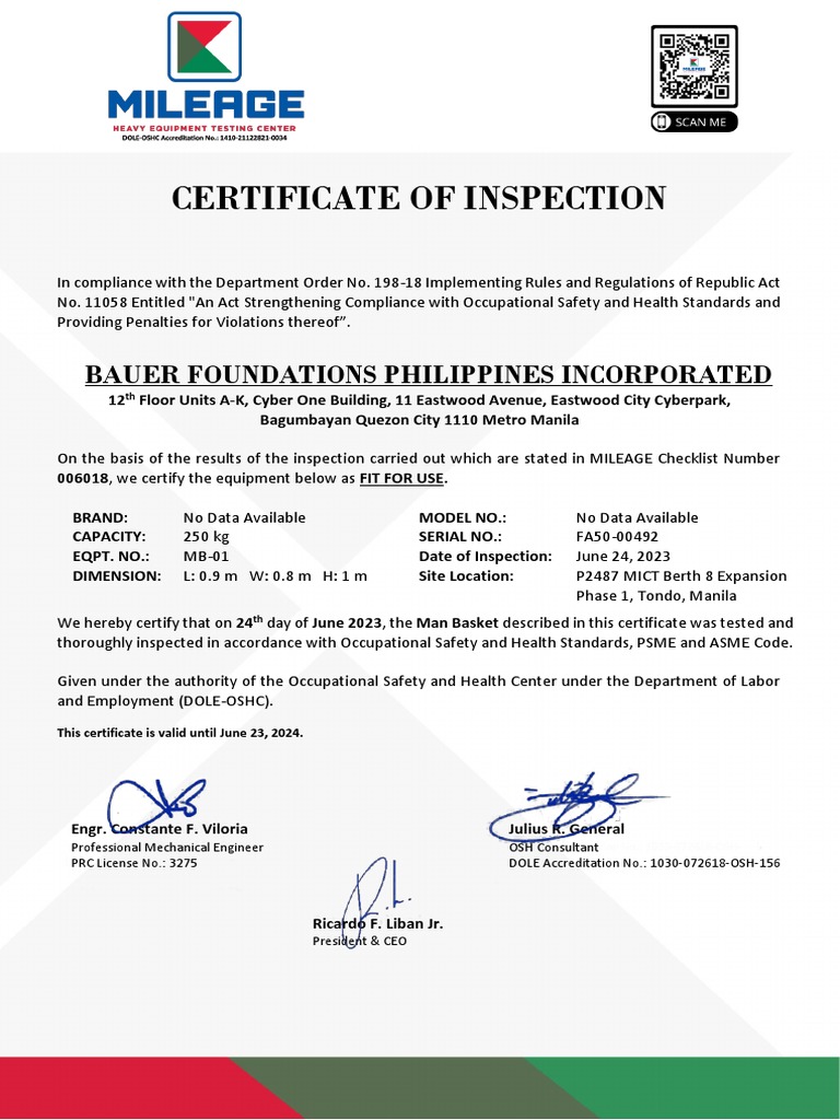 Man Basket Cert 7101 | PDF