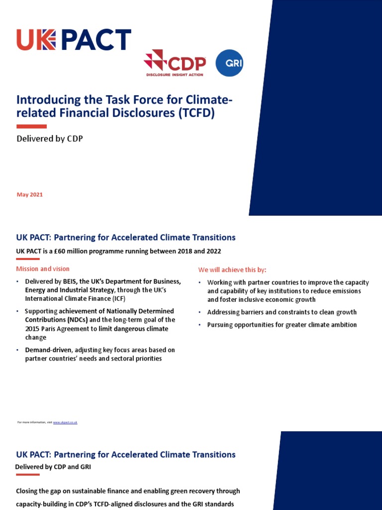 Tcfd Sdgs Beginners Ep 1 Introduction To Tcfd Reporting Pdf