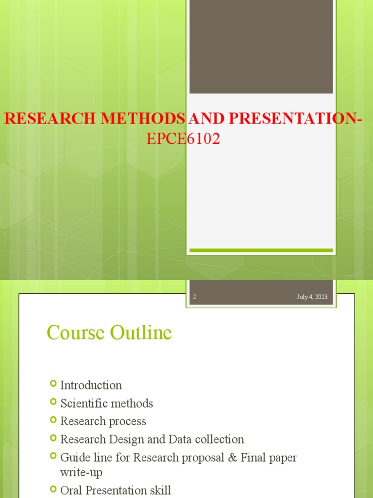 Research Methods and Presentation Guide | PDF | Methodology | Science