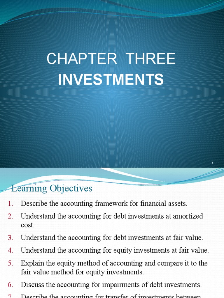 Accounting for Financial Assets Overview | PDF | Investing | Bonds ...
