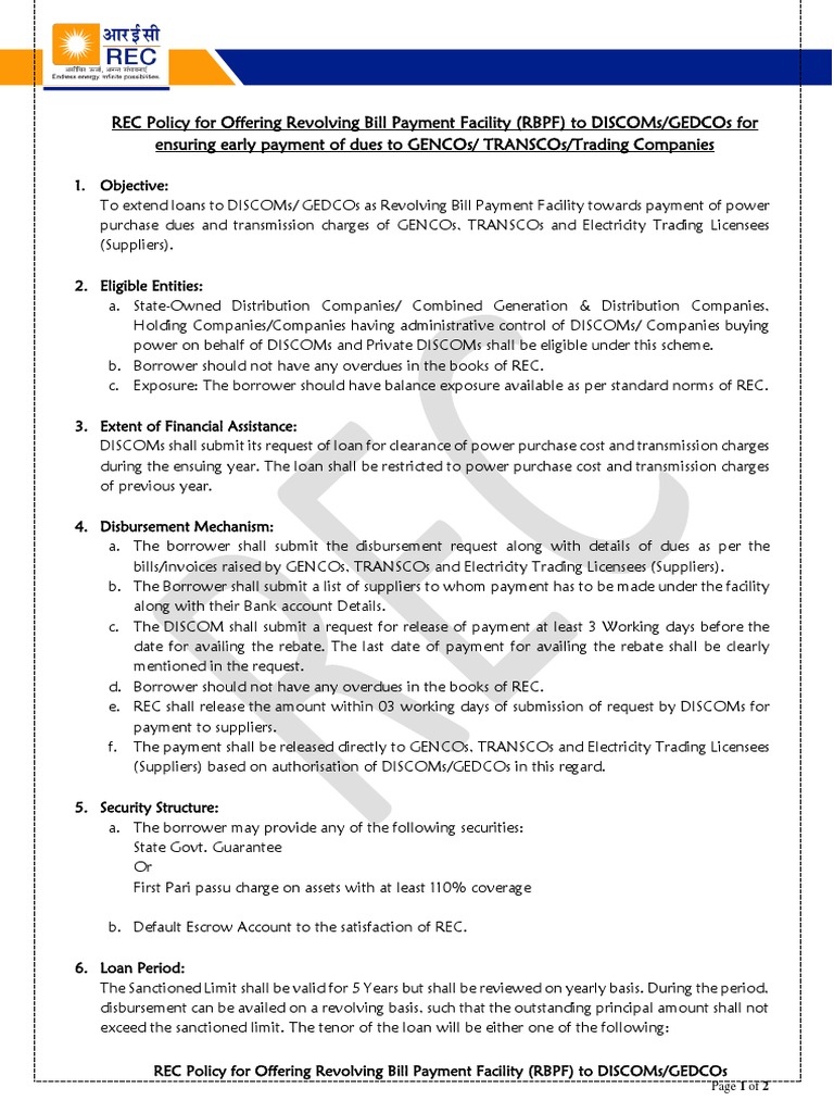 Amended RBPF Policy | PDF | Loans | Interest