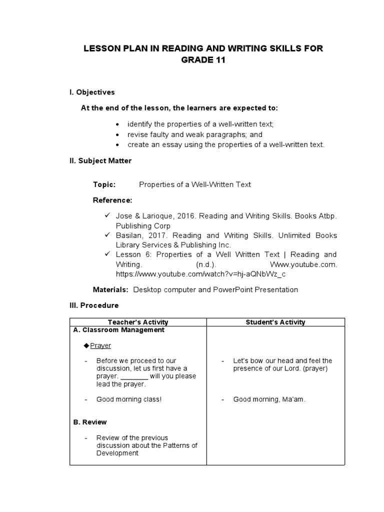 L3 - Detailed Lesson Plan | PDF | Incandescent Light Bulb | Coherence ... L3 - Detailed Lesson Plan | PDF | Incandescent Light Bulb | Coherence ...
