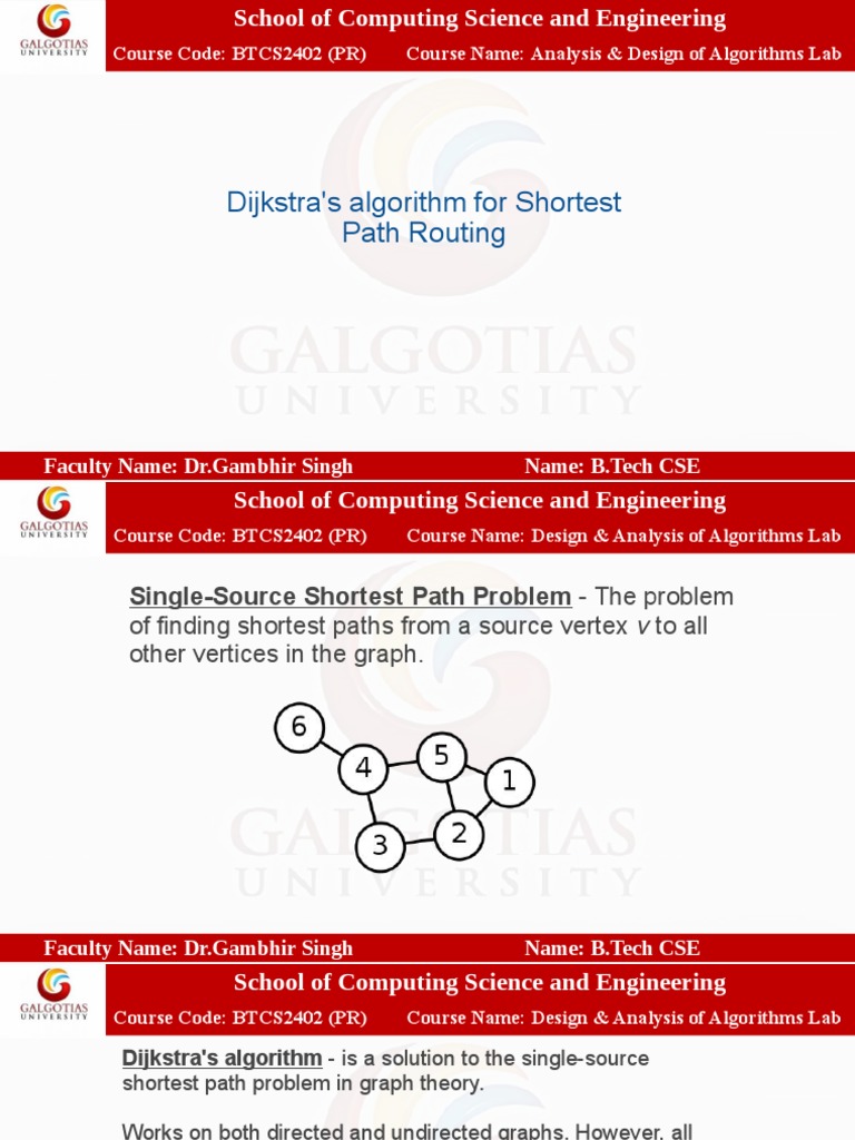 Shortest Path Dijkstra's Algorithm | PDF | Computer Science ... Shortest Path Dijkstra's Algorithm | PDF | Computer Science ...