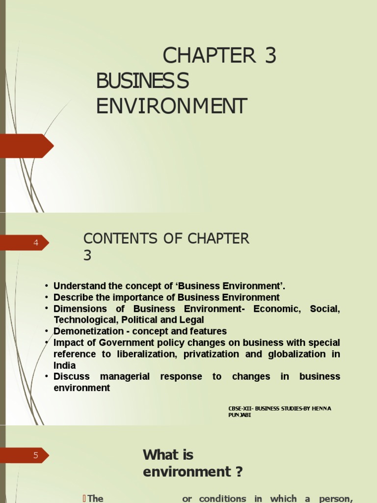 Business Environment Insights | PDF | Globalization | Business