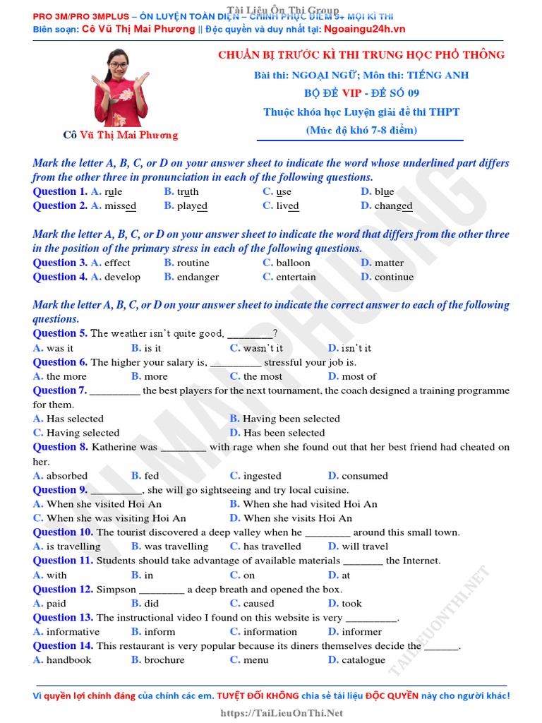 High School English Exam Prep | PDF | Sleep | Advertising