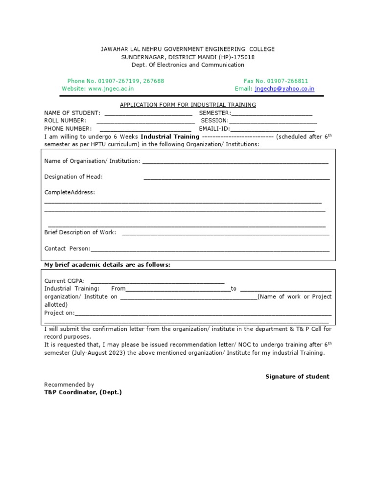 Summer Training Format | PDF