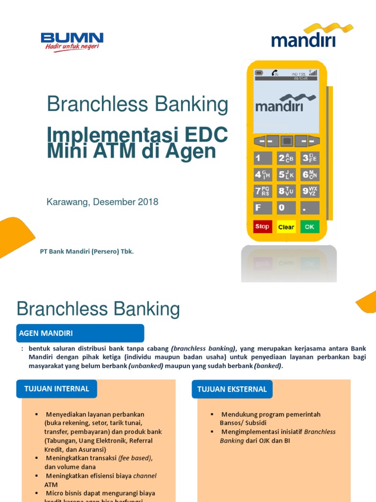 Mini ATM dan Agen Mandiri Banking | PDF | Pengelolaan Keuangan & Uang