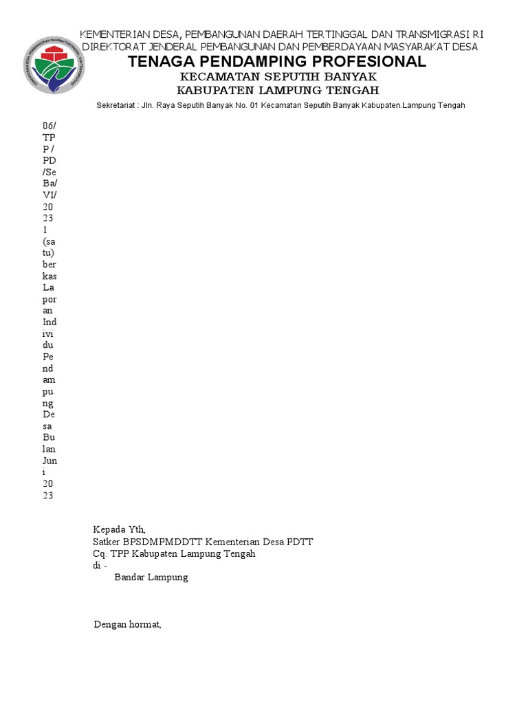 Laporan Pendamping Desa Juni 2023 | PDF