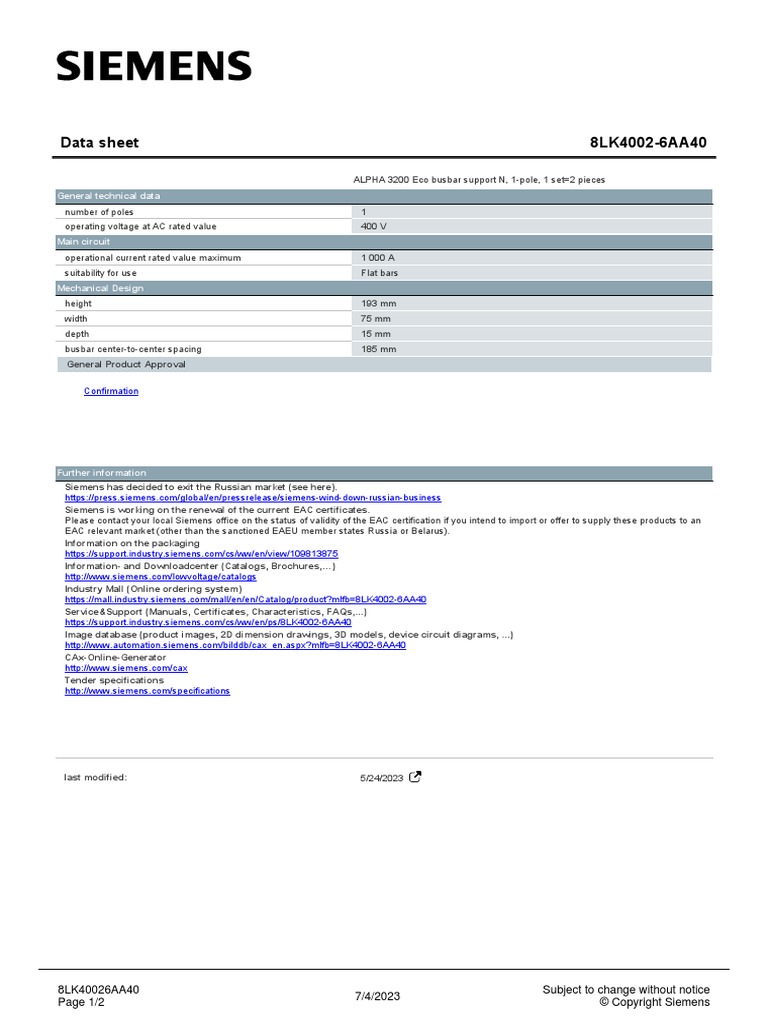 8LK40026AA40 Datasheet en | PDF | Electricity | Electrical Engineering