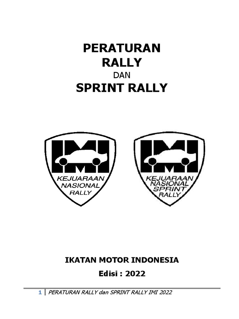 Peraturan Rally - Sprint Rally 2022 | PDF