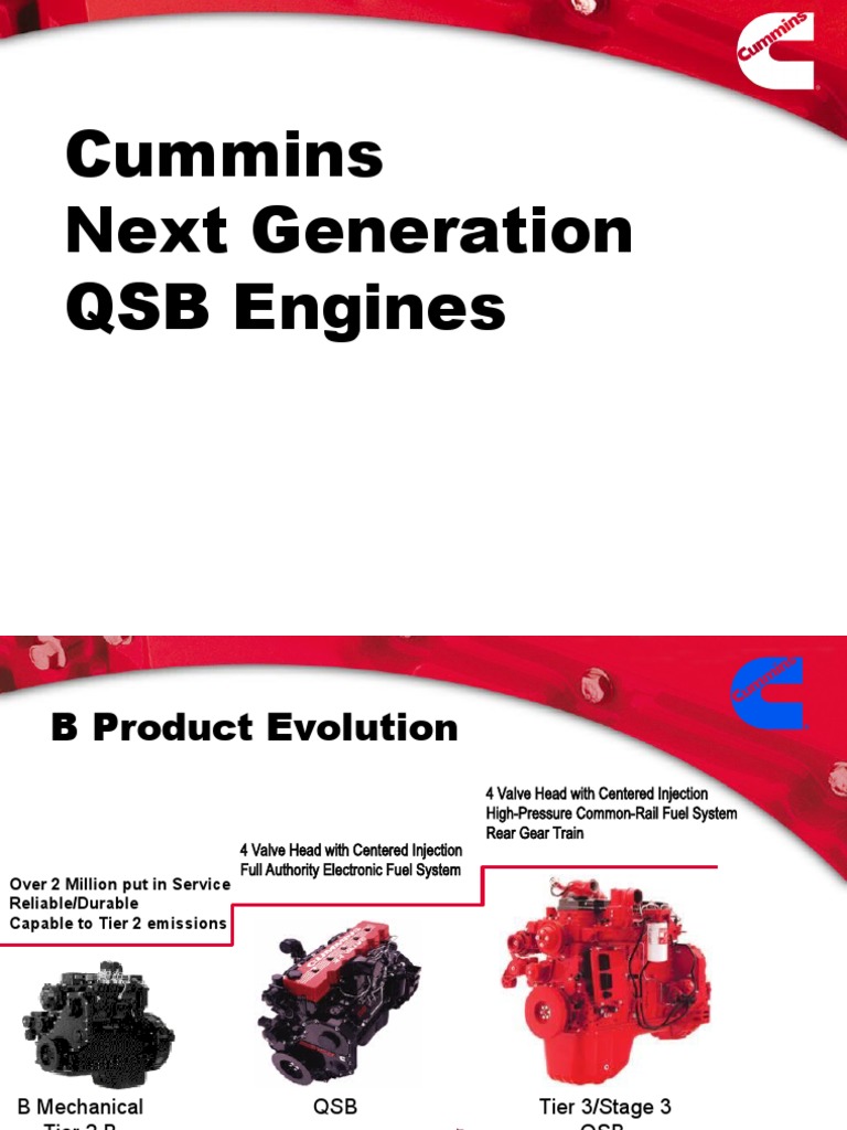 Cummins QSB Tier 3 Presentation | PDF | Turbocharger | Pump