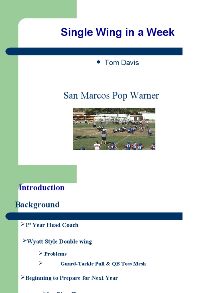 Single Wing Football Strategy Guide | PDF
