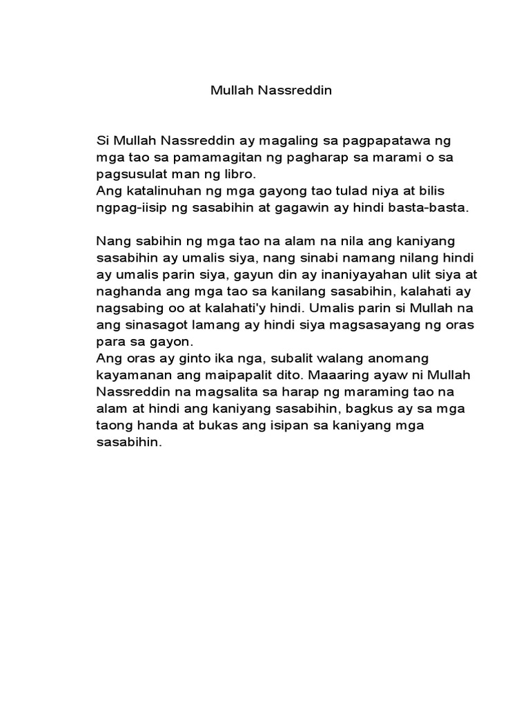 Mullah Nassreddin | PDF