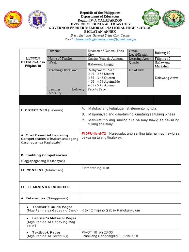 Wk2 Tula Le-Panitikan | PDF