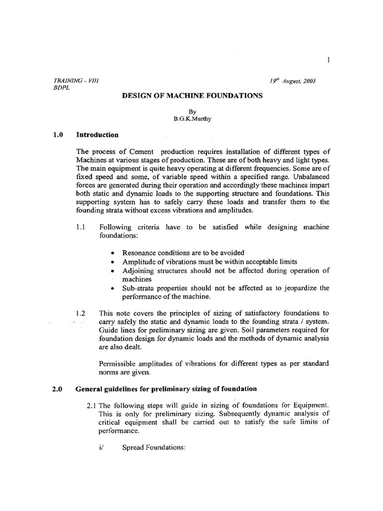 Design of Machine Foundations | PDF