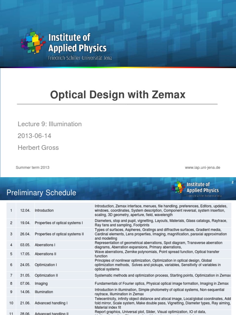 Vdocuments - MX - Optical Design With Zemax Uni Jenade ...