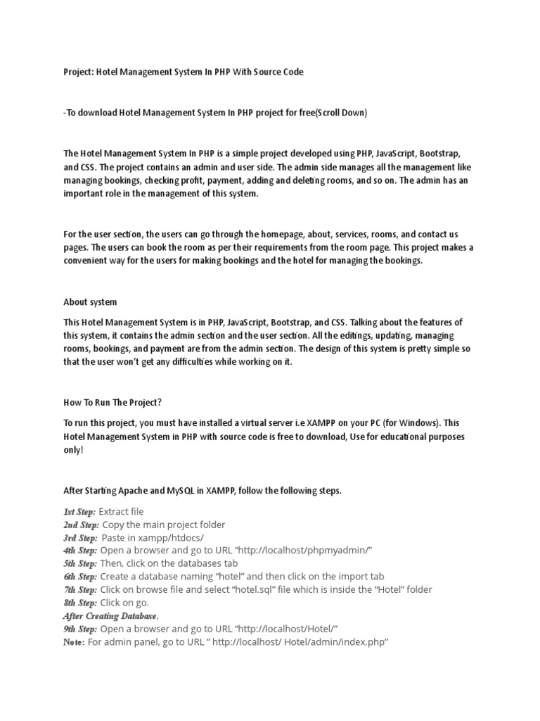 Project Report | Download Free PDF | Php | Databases