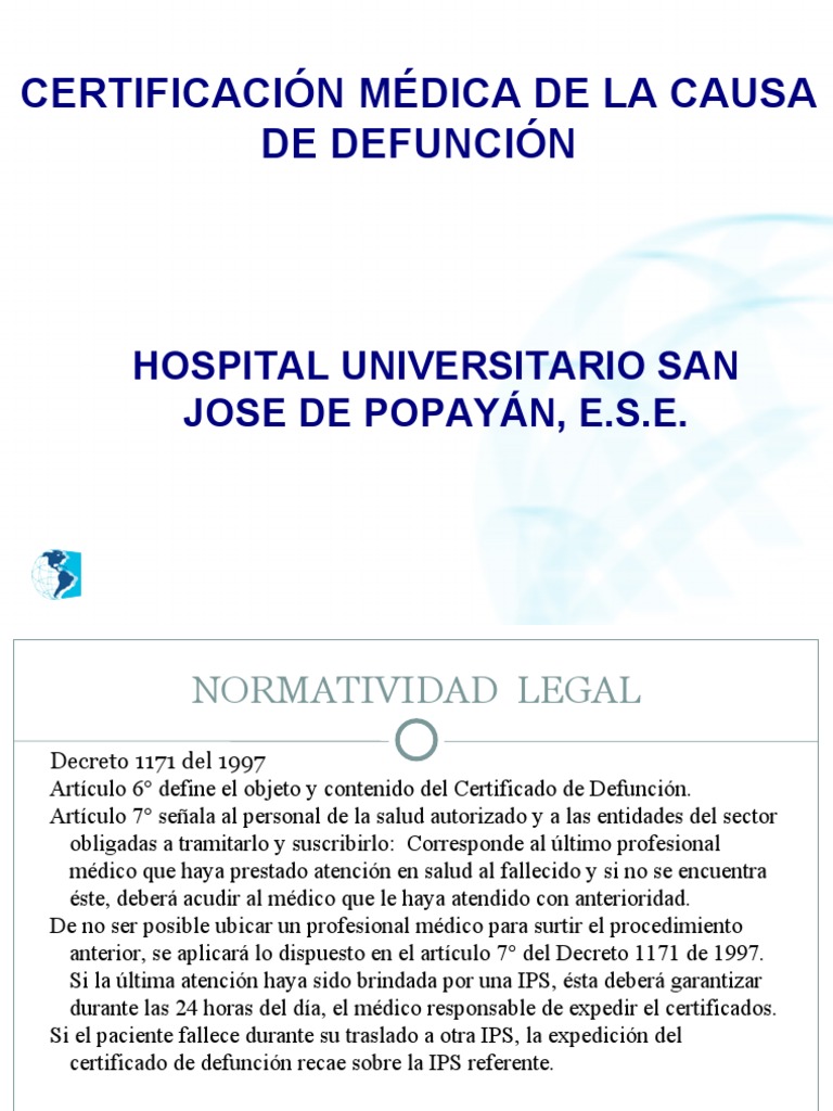 31 Certificado Defuncion 2 | Descargar gratis PDF | Muerte | Septicemia