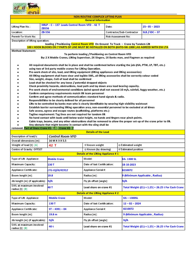 NRLP - C - 137 Loads Control Room VFD - 42 T Zb556 | PDF | Crane (Machine)