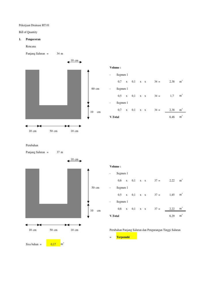 Volume Drainase | PDF