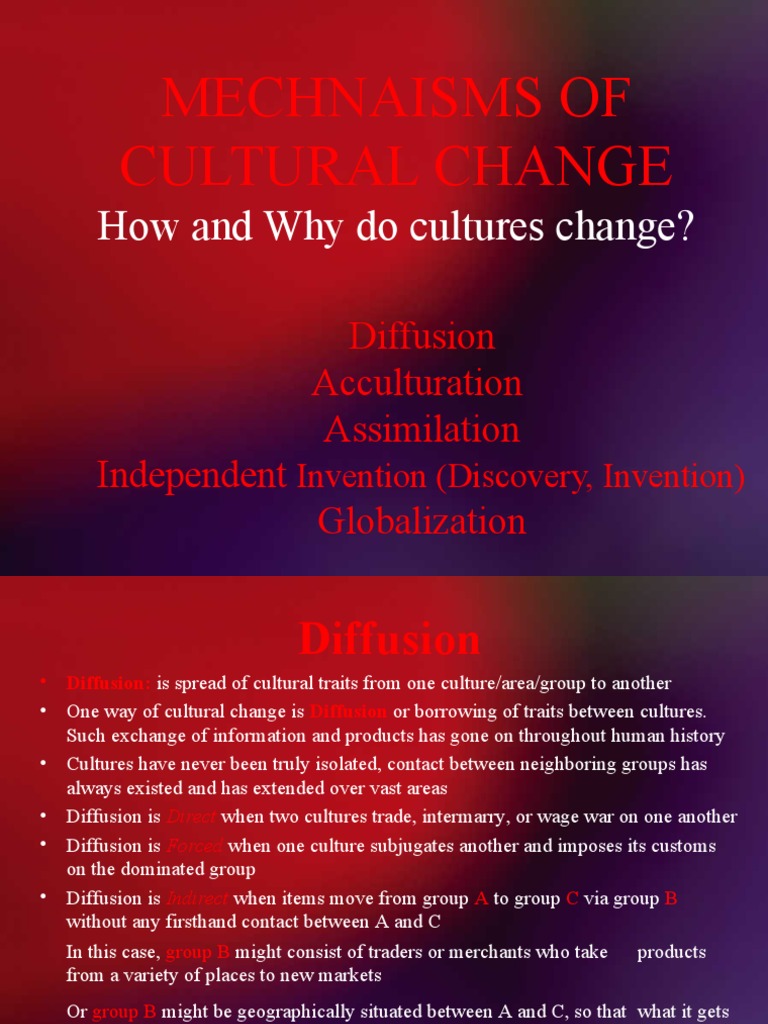 Mechanisms of Cultural Change 30052023 085646am | PDF | Globalization ...