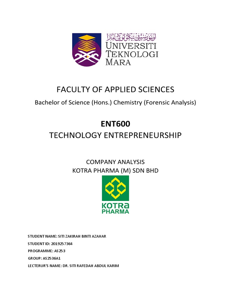 Ent600 Case Study - Siti Zakirah Binti Azahar - 2019257364 | PDF | Marketing Strategy ...