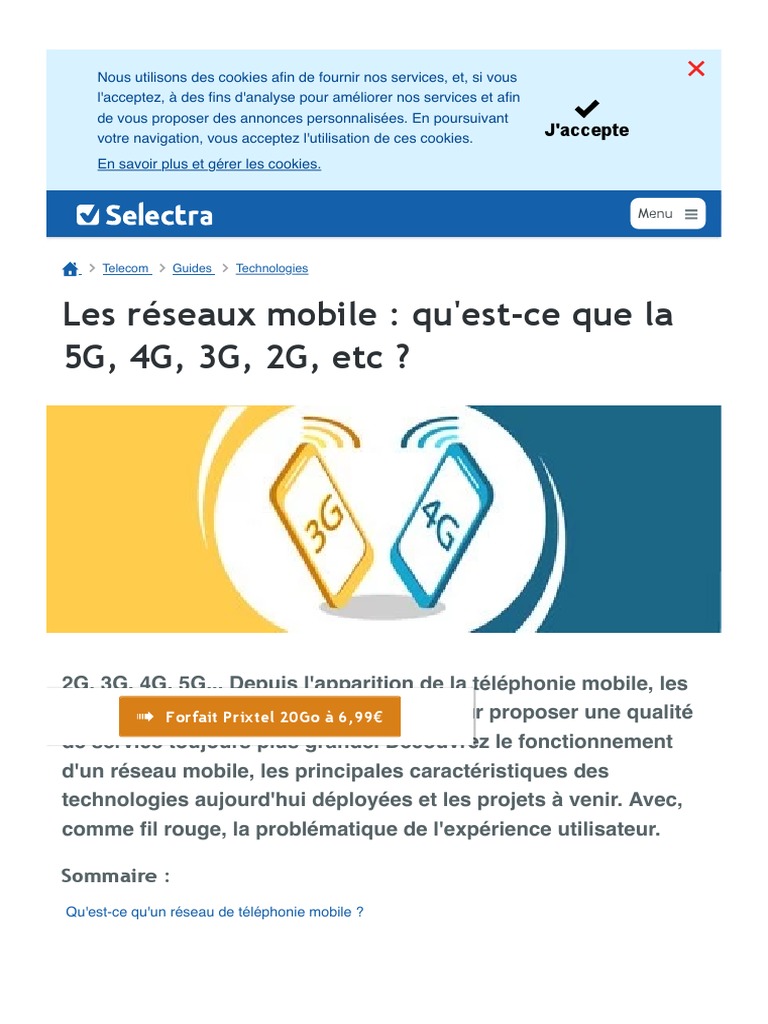 Évolution des réseaux mobiles 2G à 5G | PDF | 4G | GSM