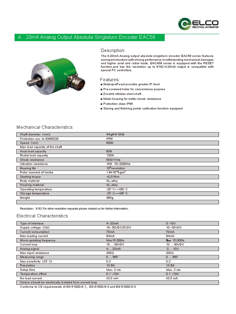 EAC58EA Sensor Velocidad | PDF | Electrical Resistance And Conductance | Electrical Connector