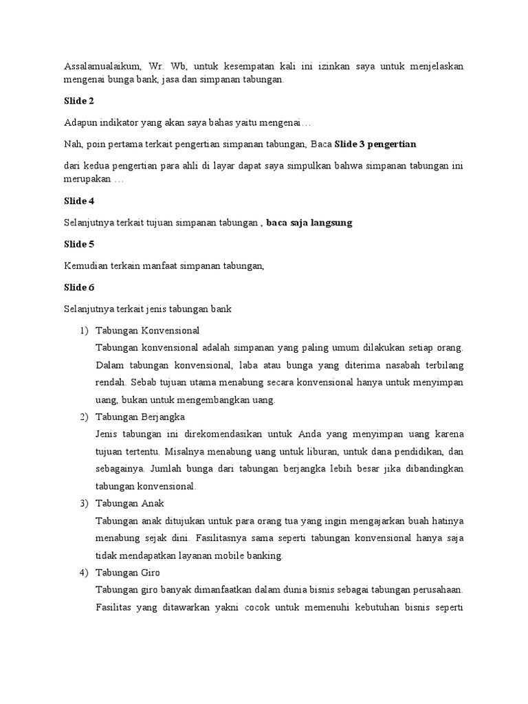 TEKS PRESENTASI | PDF