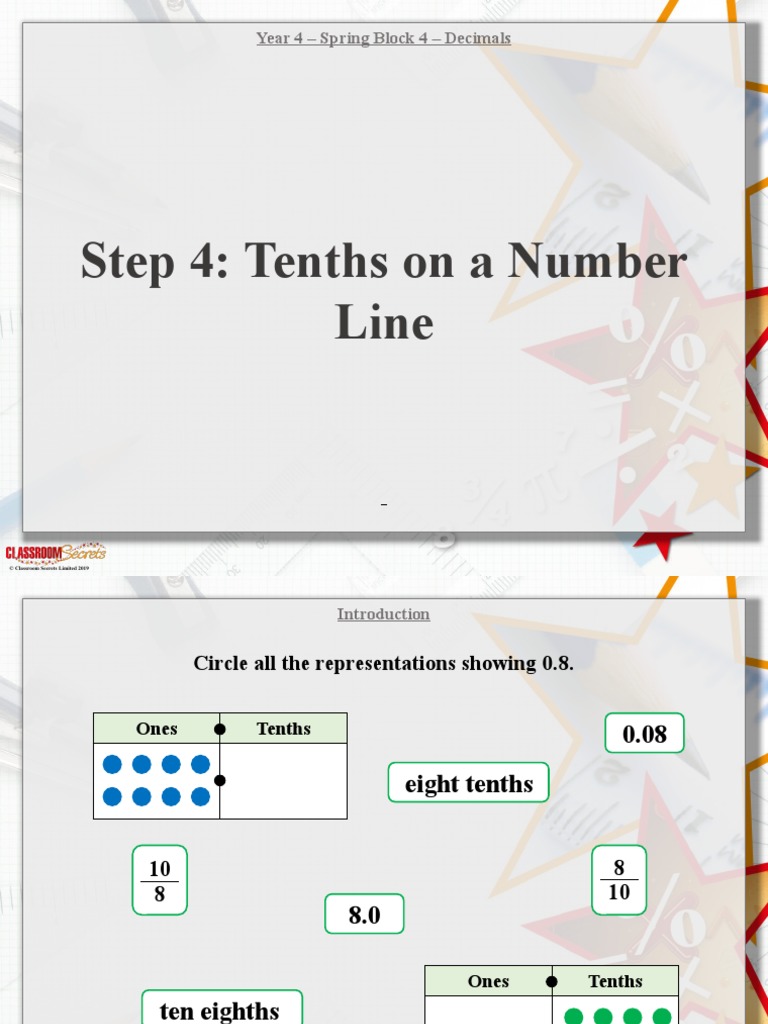 Tenths On A Number Line.196466852 | PDF | Mathematics | Arithmetic