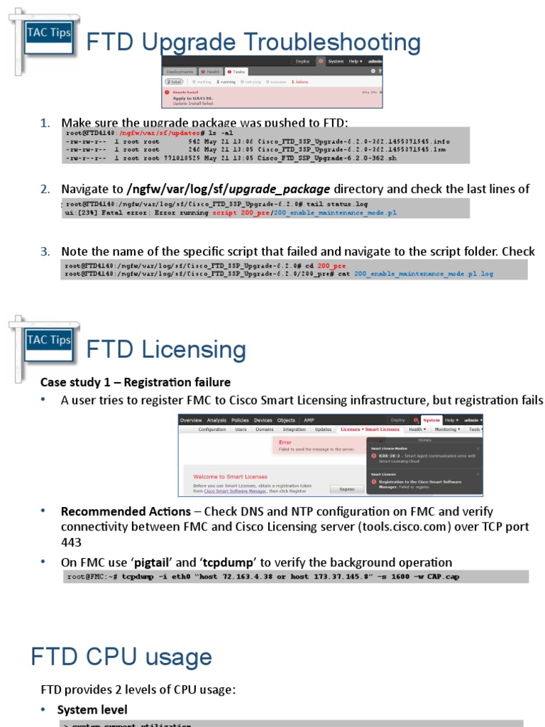 FTD Troubleshooting Reminders | PDF | Information Technology | Software ...