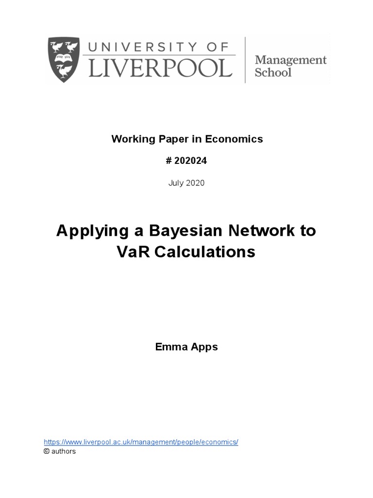 Applying, Bayesian, Network, To, Va R, Calculations | PDF | Statistical ...