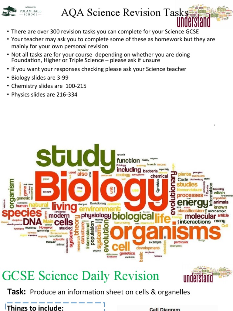 GCSE Science Revision Tasks Overview | PDF | Nucleotides | Genetics