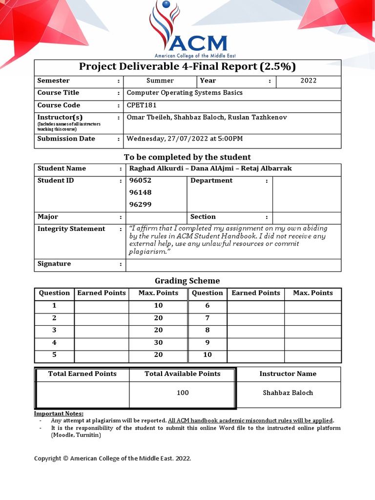 Project D4 - CPET181 | PDF | Software Engineering | Computing