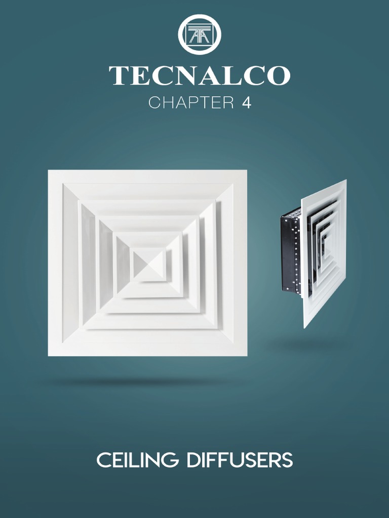 Tecnalco Square Ceiling Diffusers Pdf Duct Flow Screw