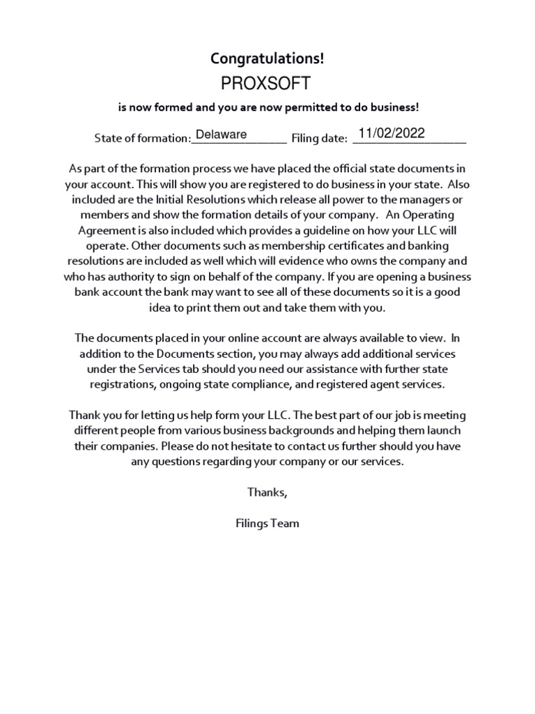 Initial Resolutions | PDF | Limited Liability Company | Legal Liability