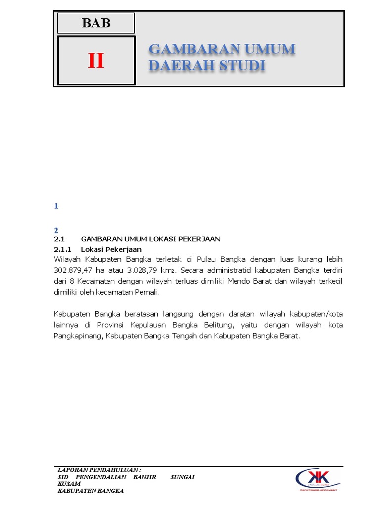 03 04 BAB II Gambaran Umum Daerah Studi | PDF