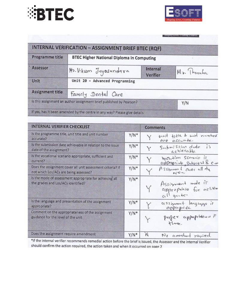 BTEC Assessment Verification Guide | PDF | Plagiarism | Class (Computer Programming)
