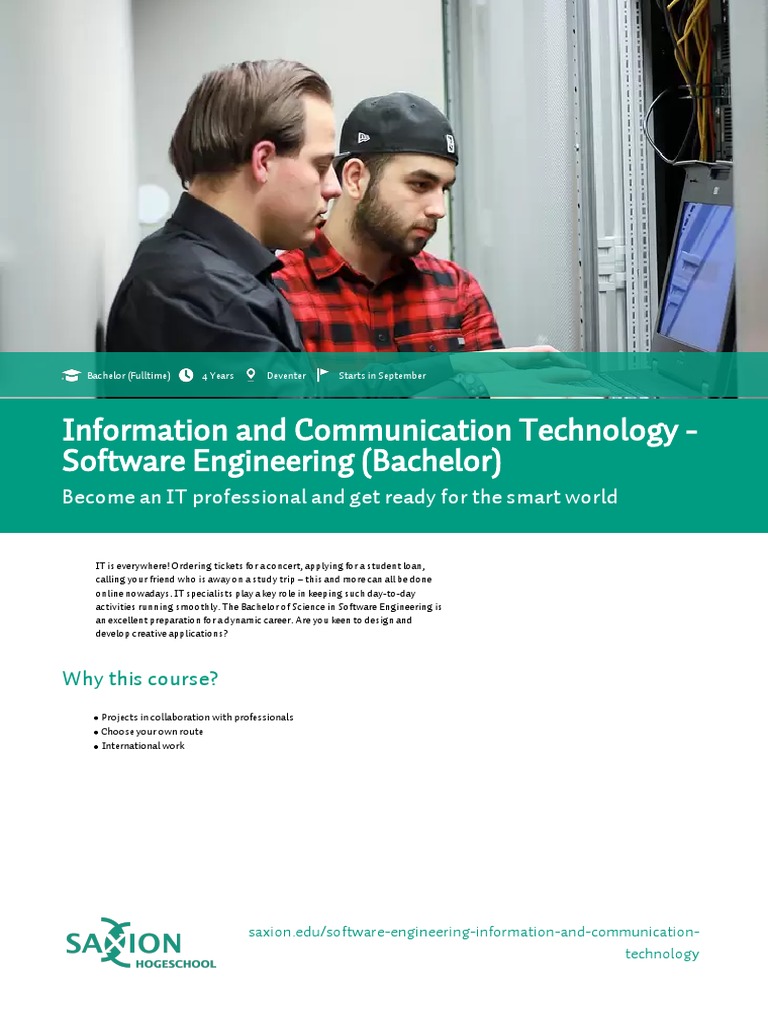 Saxion Software Engineering Information and Communication Technology ... Saxion Software Engineering Information and Communication Technology ...