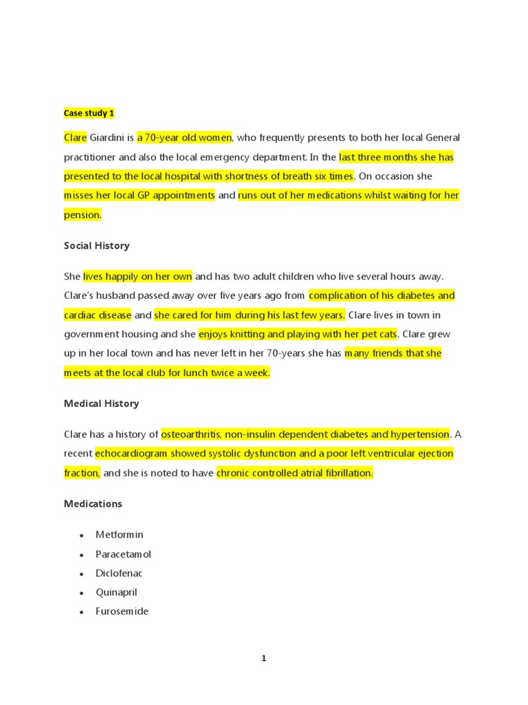 Case Study Sample | PDF | Hypertension | Heart