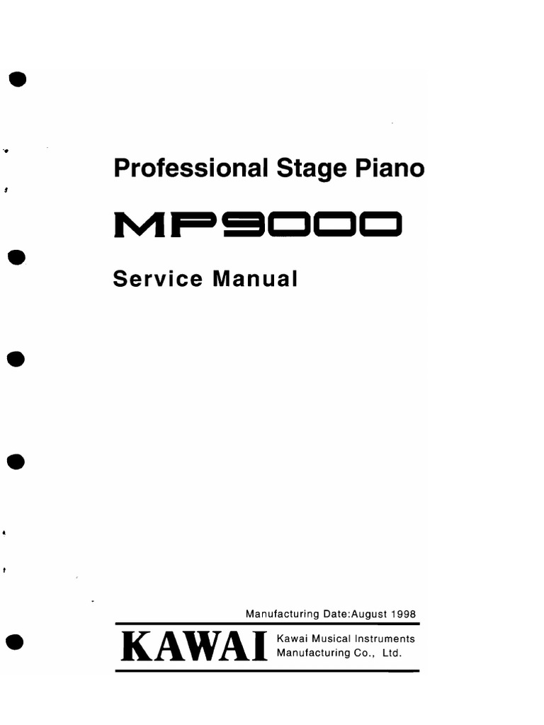 Kawai MP9000 Service Manual | PDF