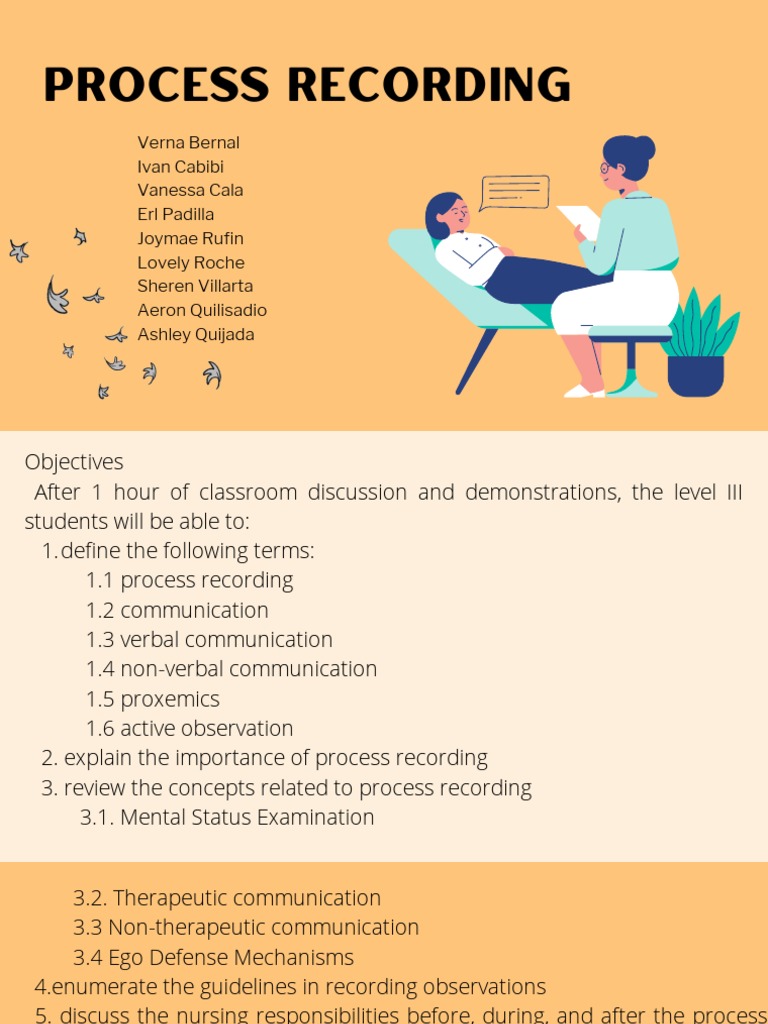 Process Recording | PDF | Communication | Nonverbal Communication