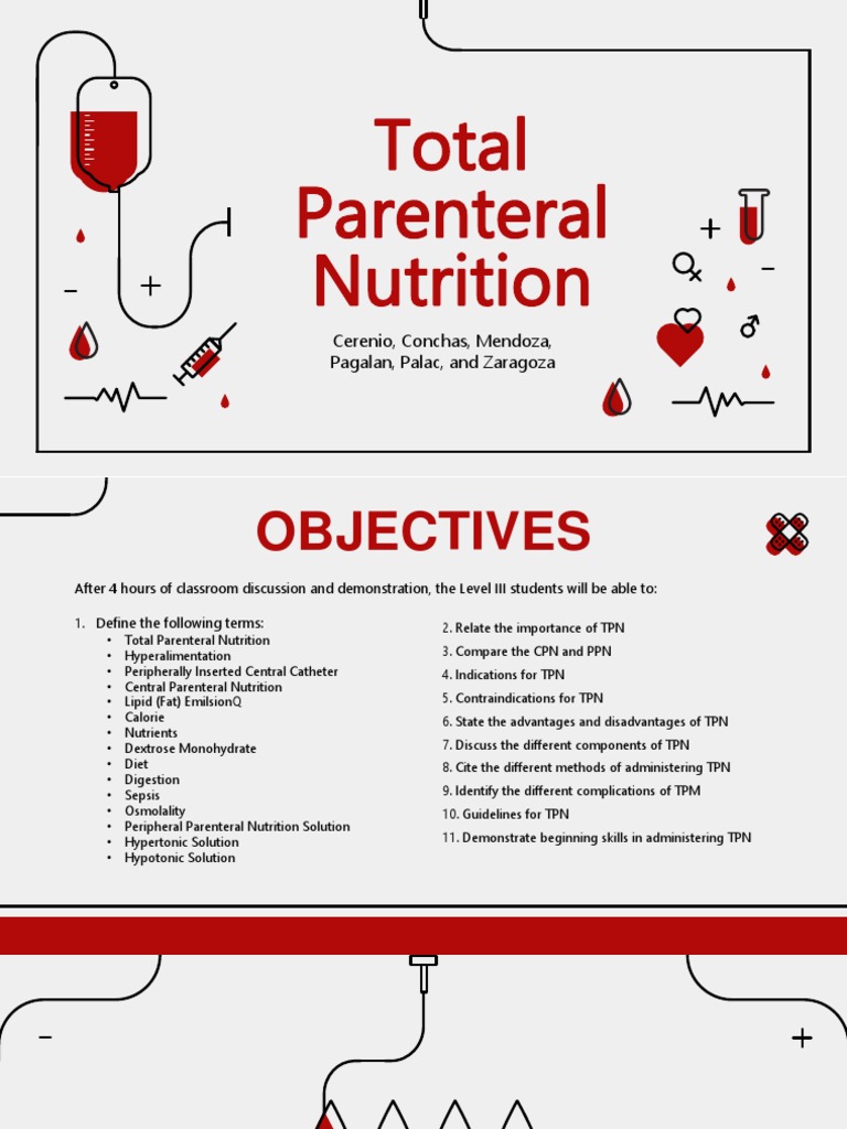 Total Parenteral Nutrition | PDF | Intravenous Therapy | Nutrients
