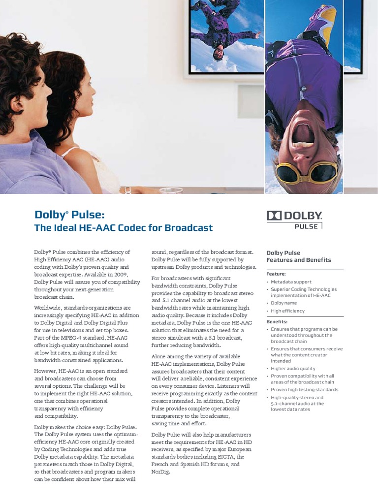 Dolby Pulse Brochure | PDF | Film Industry | Electronics