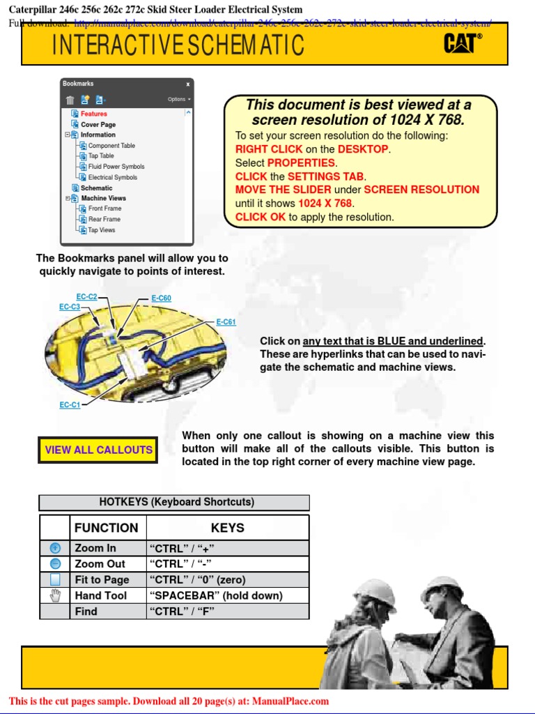 Caterpillar 246c 256c 262c 272c Skid Steer Loader Electrical System ...