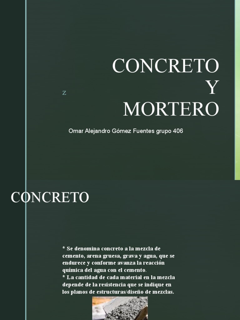 Propiedades y Uso del Concreto | PDF | Hormigón | Mortero (Albañilería)